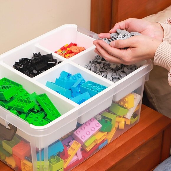 Storage & Organization | New Plastic Storage Box With Removable Tray ...